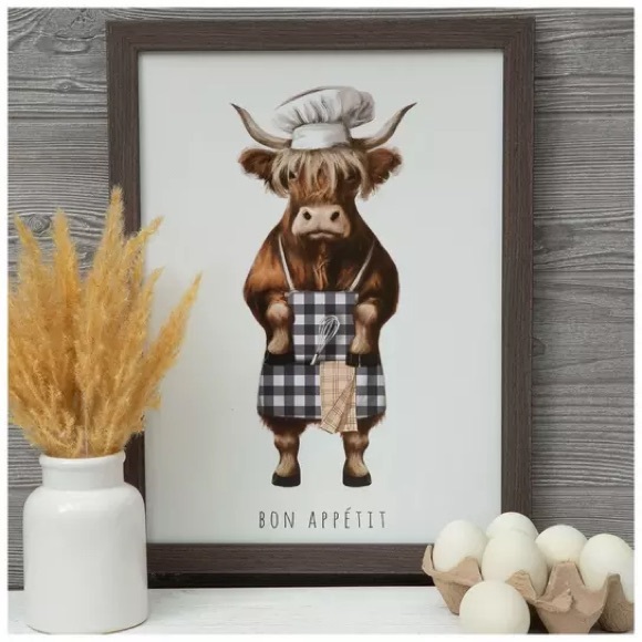 Wall Decor | Bon Appetit Cow Wood Wall Decor | Poshmark